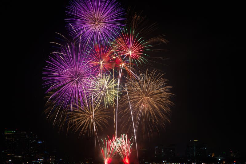 Fireworks light up the sky stock photo. Image of bright - 47515276