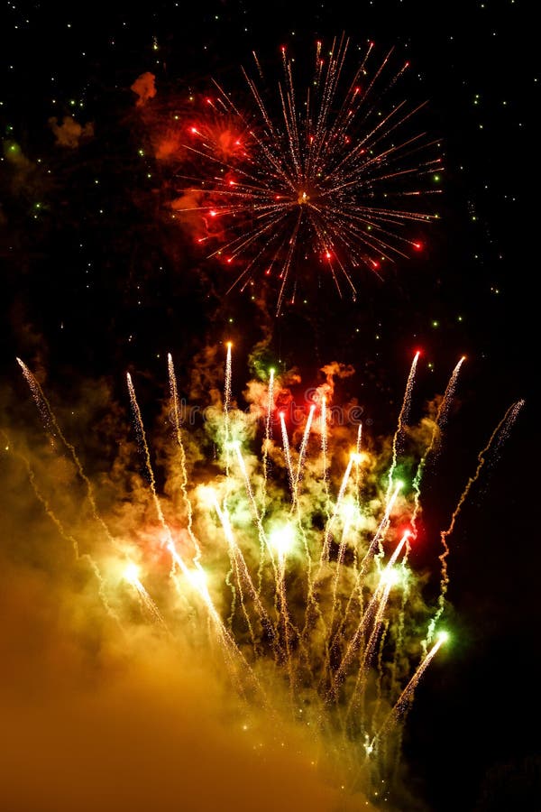 Fireworks Light Up the Sky, Holiday Celebration Stock Photo - Image of ...