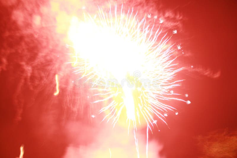 Fireworks Lit a Spark, so Beautiful in the Night Festival Stock Image ...
