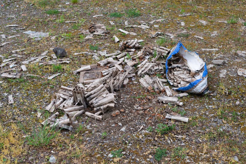 Fireworks Litter Mess Debris Dust after New Year Eve Stock Image ...