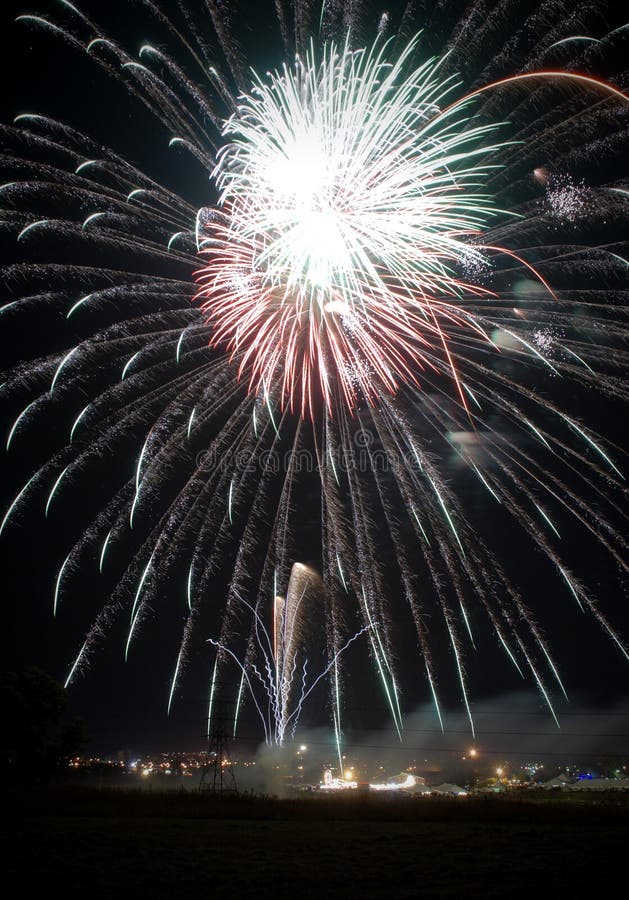 Fireworks at a Local Festival Stock Photo - Image of entertainment ...