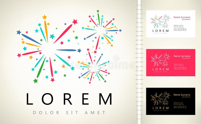 Fireworks logo stock vector. Illustration of graphic - 90513695
