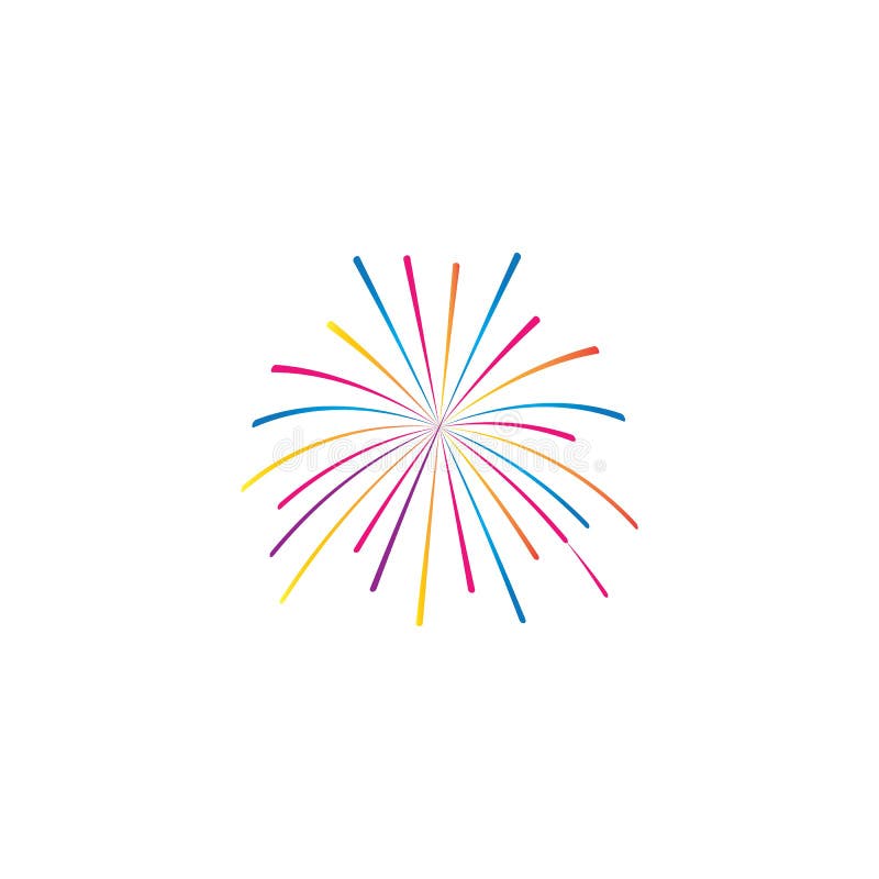 Fireworks logo vector stock illustration. Illustration of event - 173983504