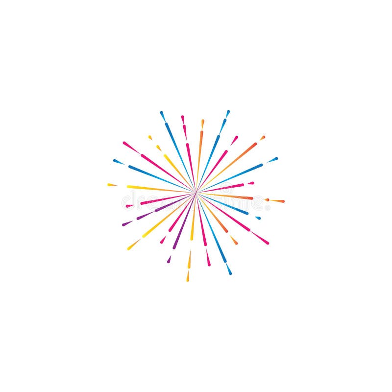 Fireworks logo vector stock illustration. Illustration of multicolored ...