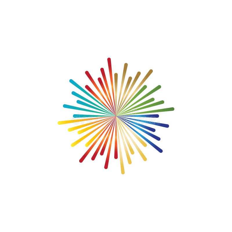 Fireworks logo vector stock vector. Illustration of sunlight - 202421786