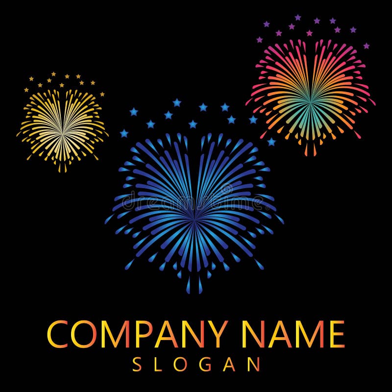 Fireworks logo vector stock vector. Illustration of logo - 202421807