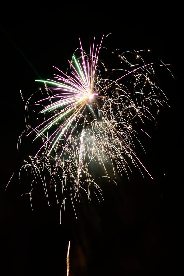 Fireworks stock image. Image of long, exposure, fireworks - 129392769
