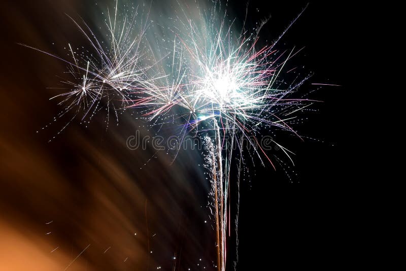 Fireworks stock photo. Image of long, firework, united - 129393094