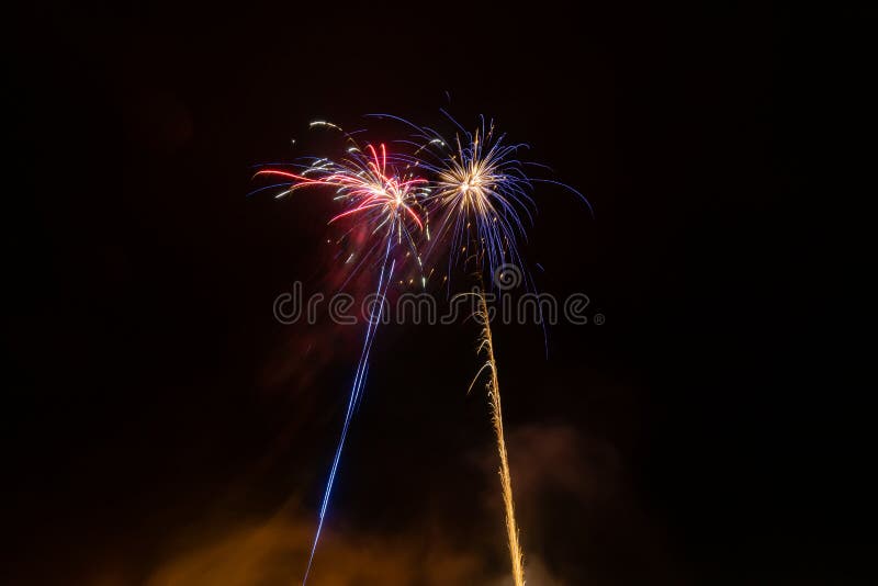 Fireworks stock photo. Image of bonfire, illuminated - 194090506
