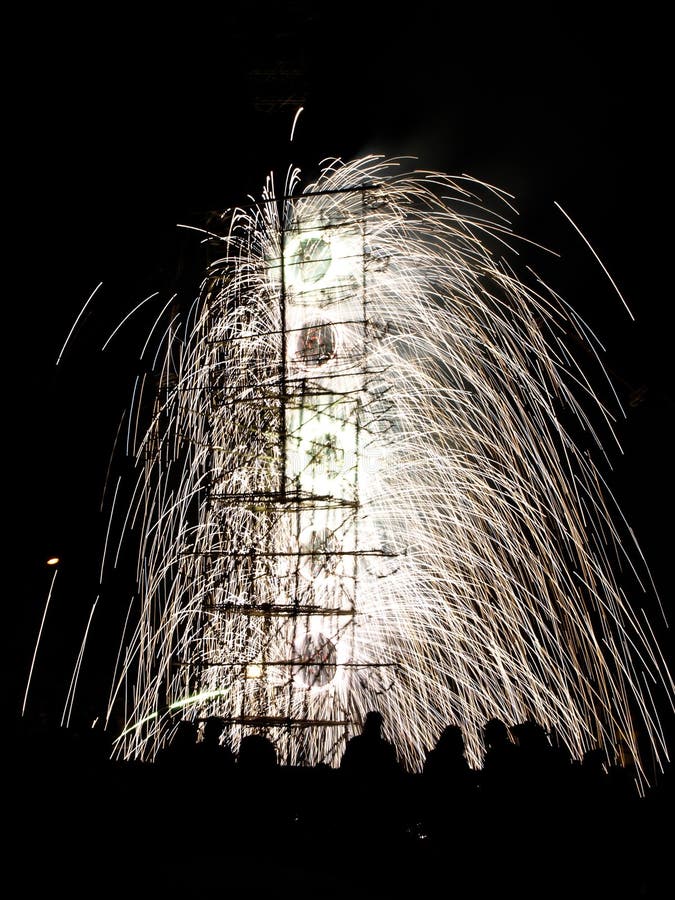 Fireworks Made of Bamboo Structures is Typical Part of Celebrations in ...