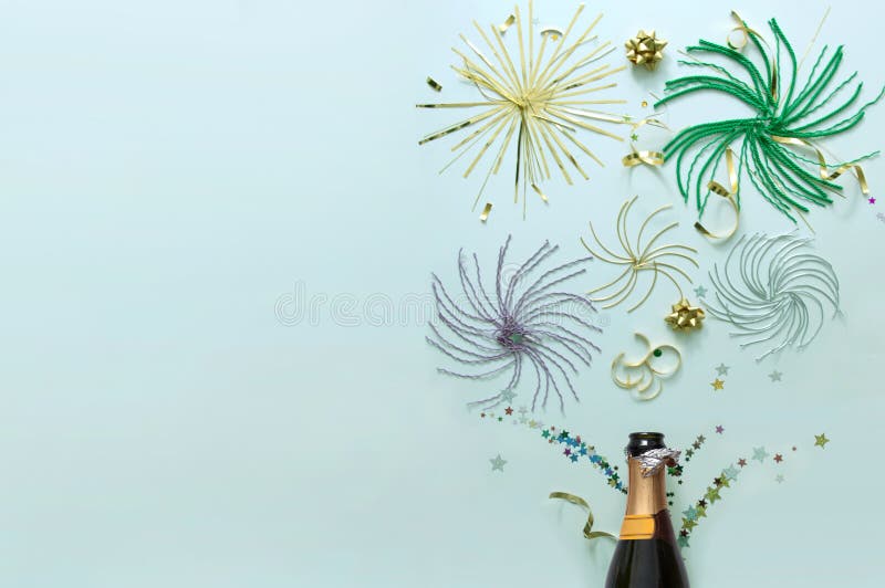 Champagne firework display stock photo. Image of 2020 - 167488236