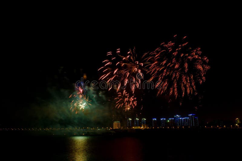 Fireworks stock photo. Image of watching, black, night - 52433740