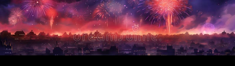 Fireworks with Many Different Colors, Concept of Explosive Celebration ...