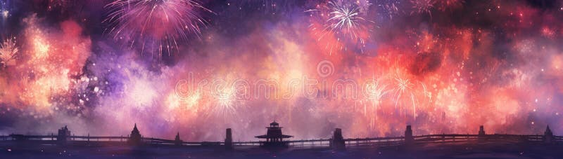 Fireworks with Many Different Colors, Concept of Explosive Celebration ...