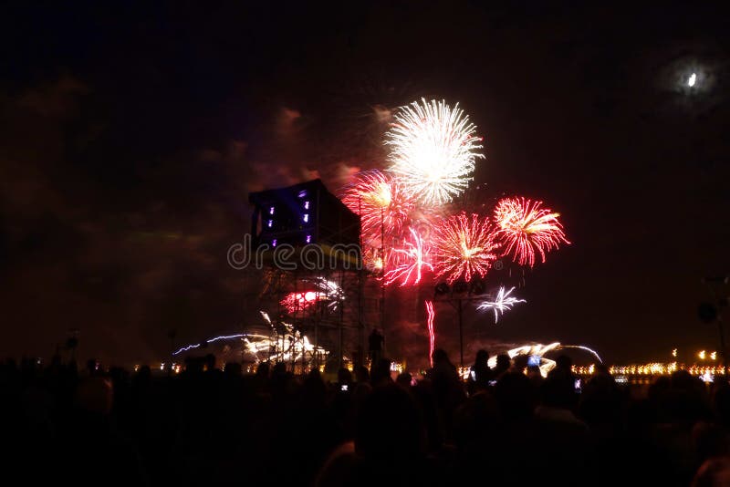 Fireworks editorial photography. Image of multitude, maroon - 55119507