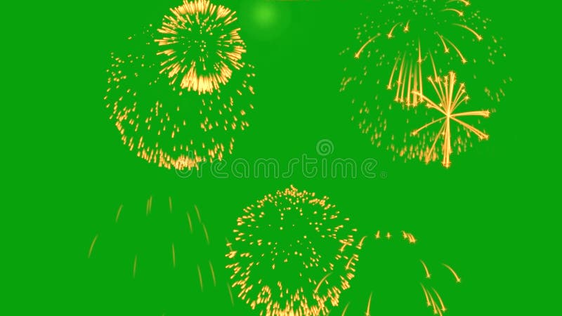 Fireworks on Green Screen Background Stock Video - Video of ...