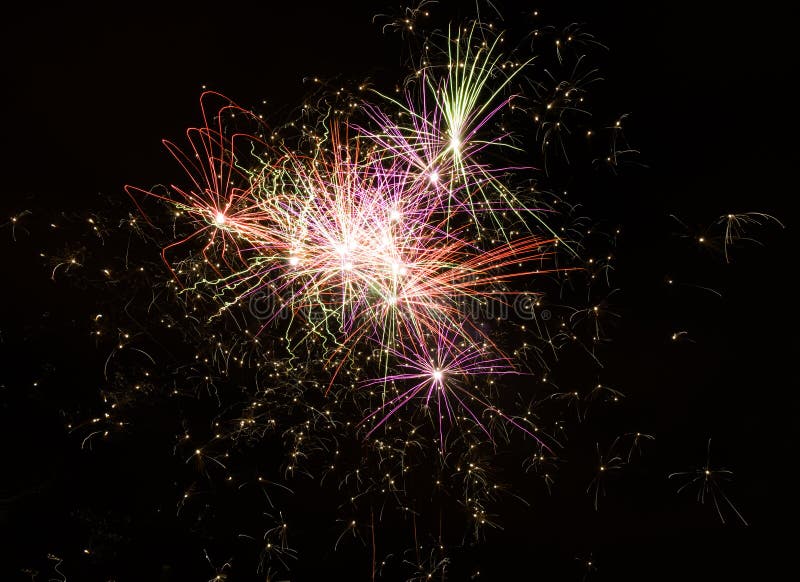 Fireworks Composition stock photo. Image of july, glowing - 6633406
