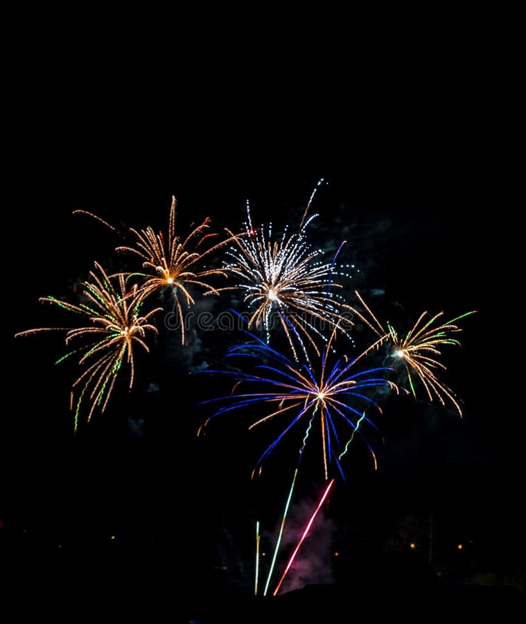 Fireworks stock image. Image of rocket, years, night - 82707339