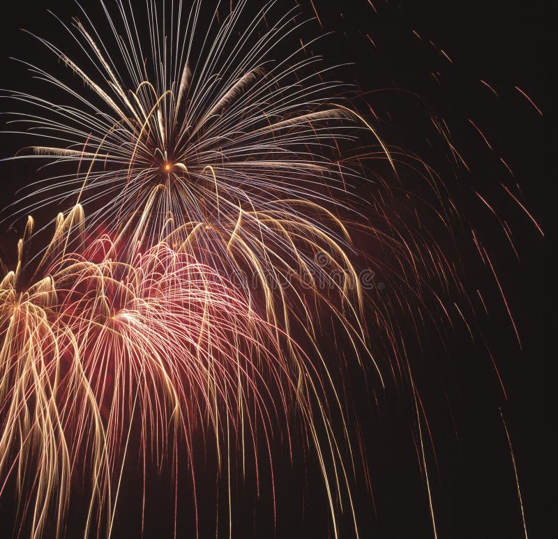 Fireworks at night. stock photo. Image of celebrate, july - 20038402