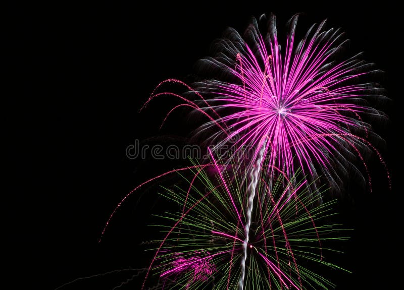 Exploding Fireworks stock photo. Image of glittering, brilliant - 1595522