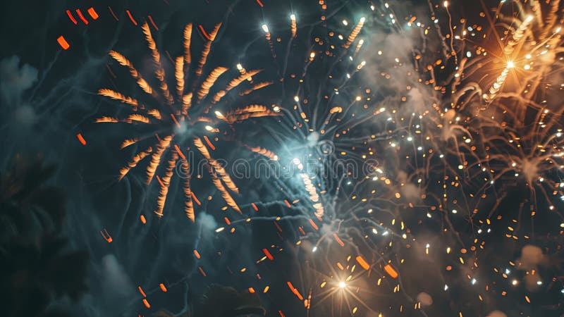 Fireworks in the Night, Fireworks Background, Colored Fireworks ...