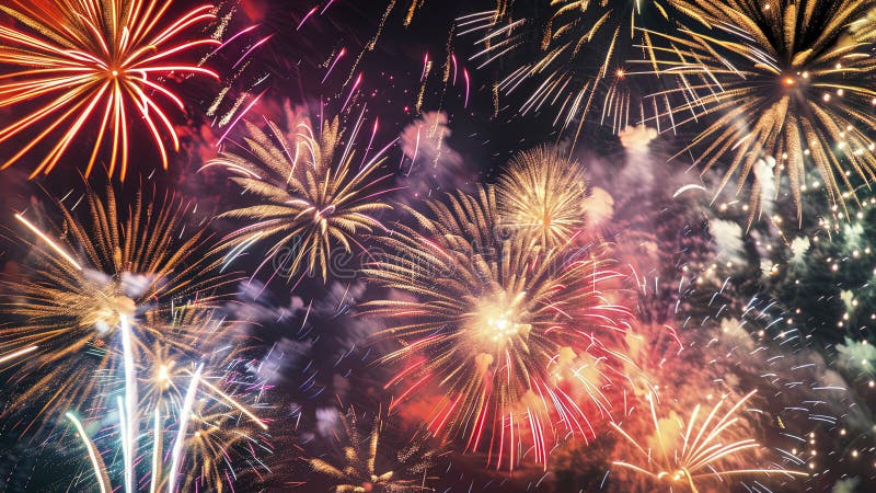 Fireworks in the Night, Fireworks Background, Colored Fireworks ...