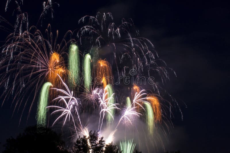 Fireworks at night stock image. Image of festival, glow - 36925355