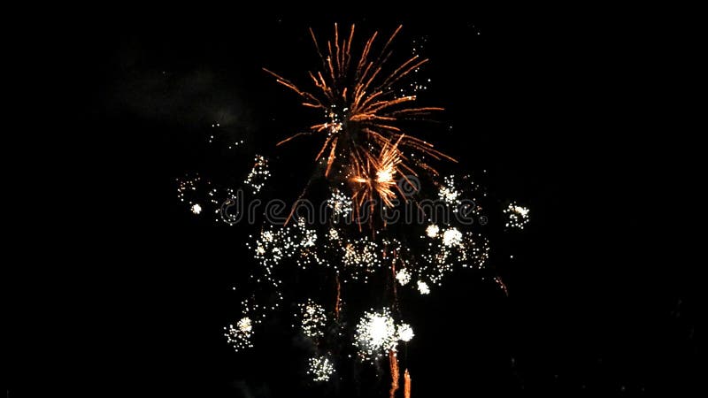 Fireworks at Night, Colorful Celebration Fireworks Isolated on a Black ...