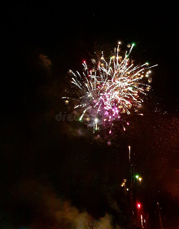Fireworks Night, Explosion of Colour Stock Photo - Image of explosion ...