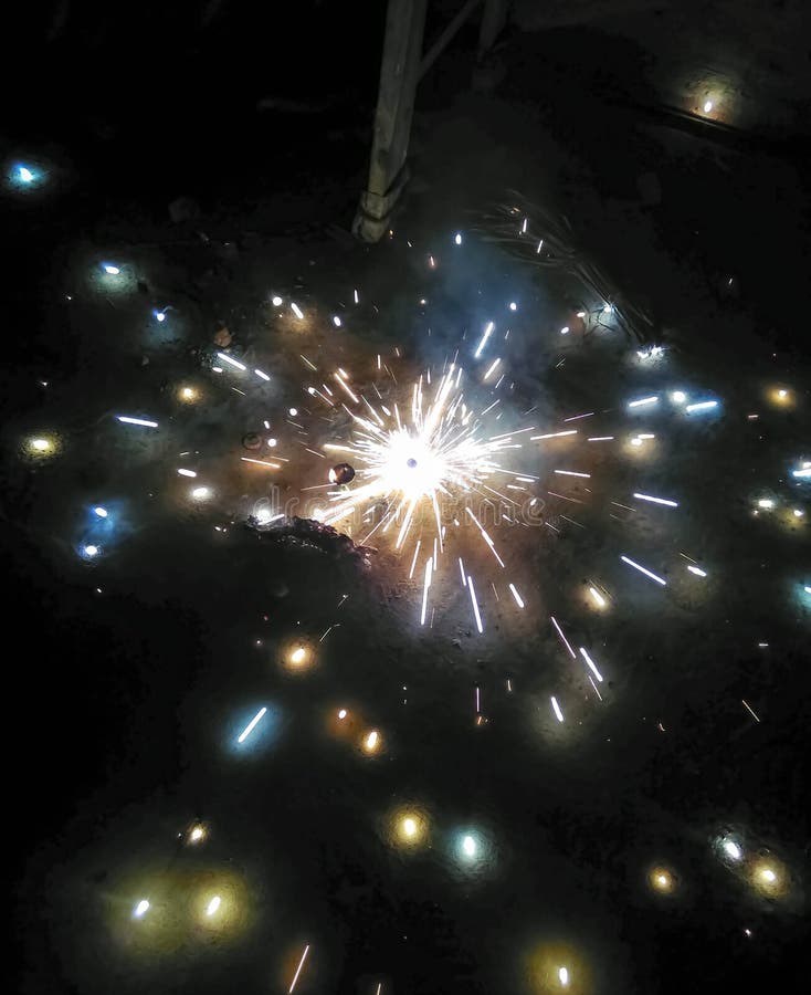 Fireworks in Night Like Stars Stock Photo - Image of energy ...