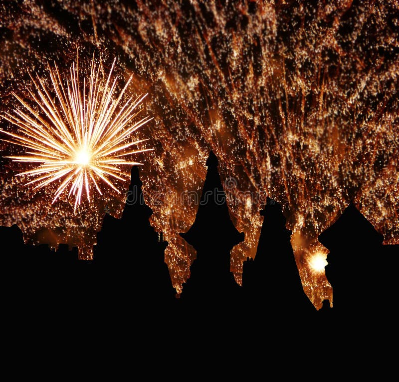 Fireworks at night stock image. Image of aladdin, colour - 34571767