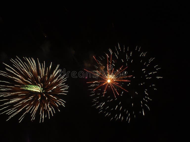 Fireworks in the night stock image. Image of fuegos - 262028349