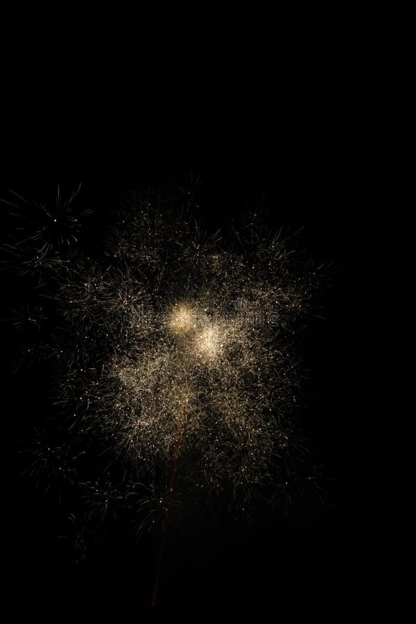 Fireworks in the night sky stock photo. Image of garden - 189497108