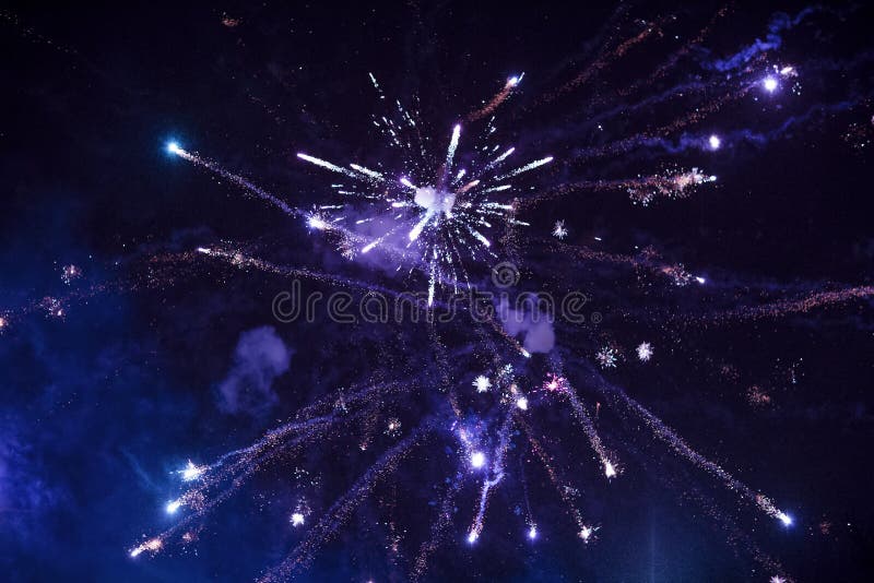 Fireworks in the Night Sky. Stock Image - Image of festival, night ...