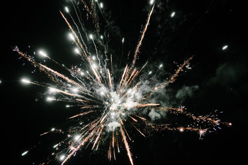 Fireworks in the Night Sky. Multicolored Fireworks at Night Stock Image ...