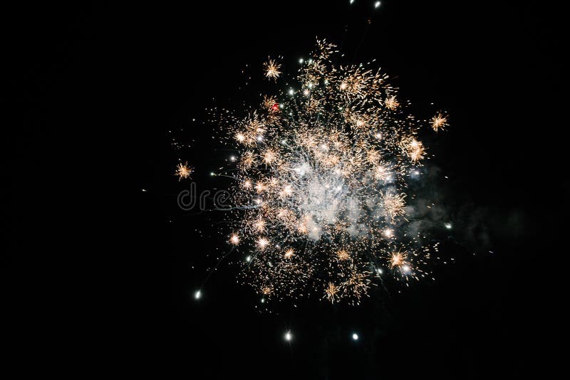 Fireworks in the Night Sky. Multicolored Fireworks at Night Stock Photo ...