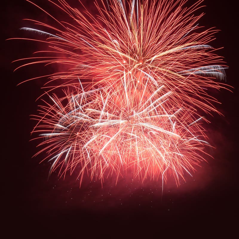 Fireworks in the night sky stock image. Image of night - 52164435