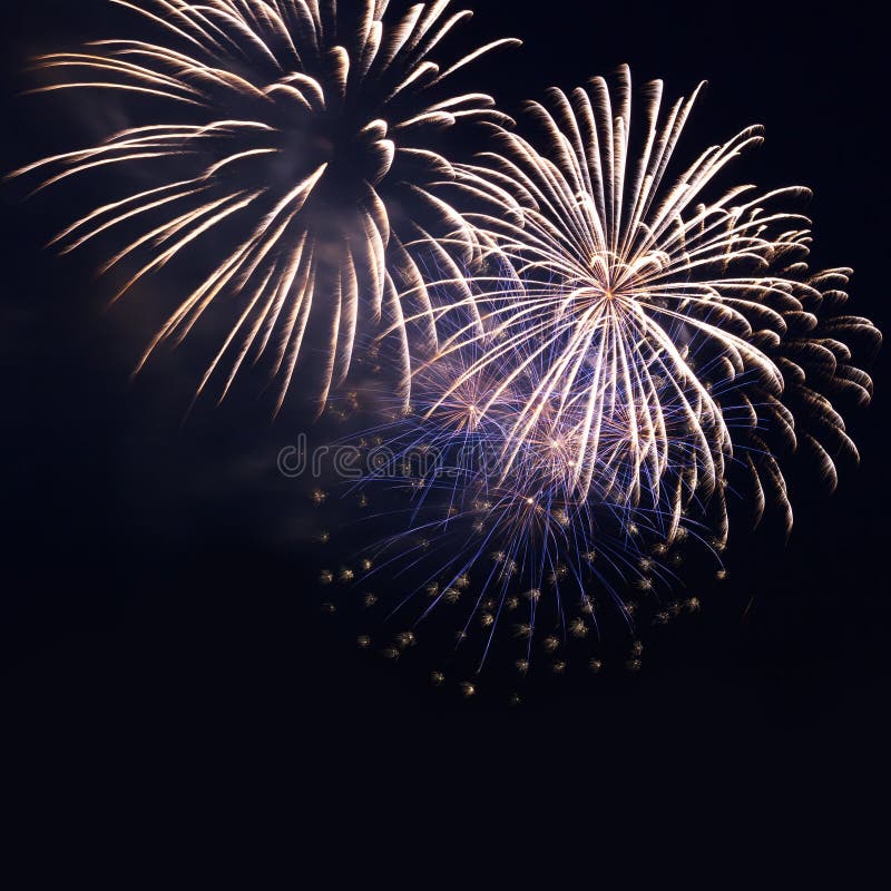 Fireworks in the night sky stock image. Image of anniversary - 29471409