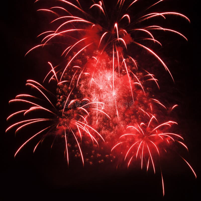 A red firework explosion stock image. Image of burst - 15677697