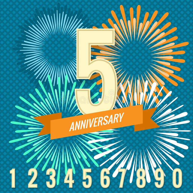 Anniversary Celebration Logo Elements Stock Vector - Illustration of ...