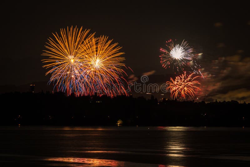 Fireworks stock photo. Image of holiday, landscape, rocket - 43421520