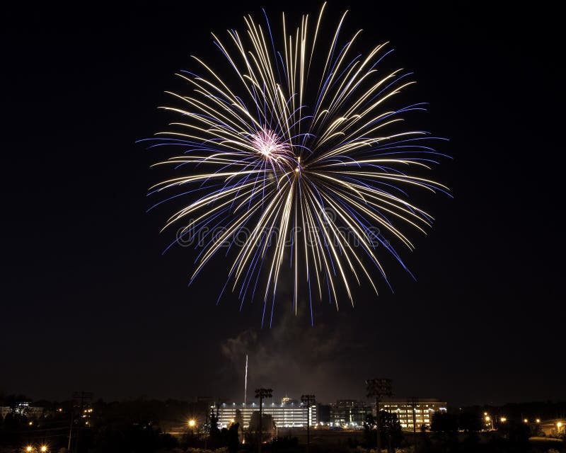 City night view stock photo. Image of firework, apartment - 1971210