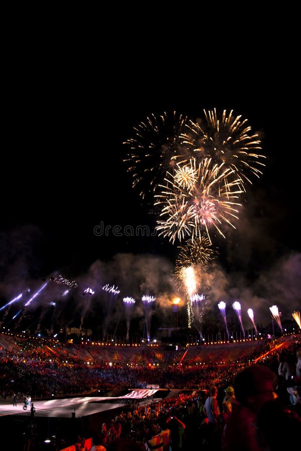 Fireworks Over Stadium Ending Stock Photos - Free & Royalty-Free Stock ...