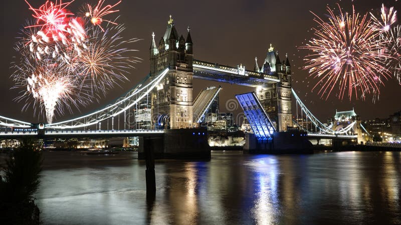 Fireworks Over Palace of Westminster Stock Image - Image of event ...