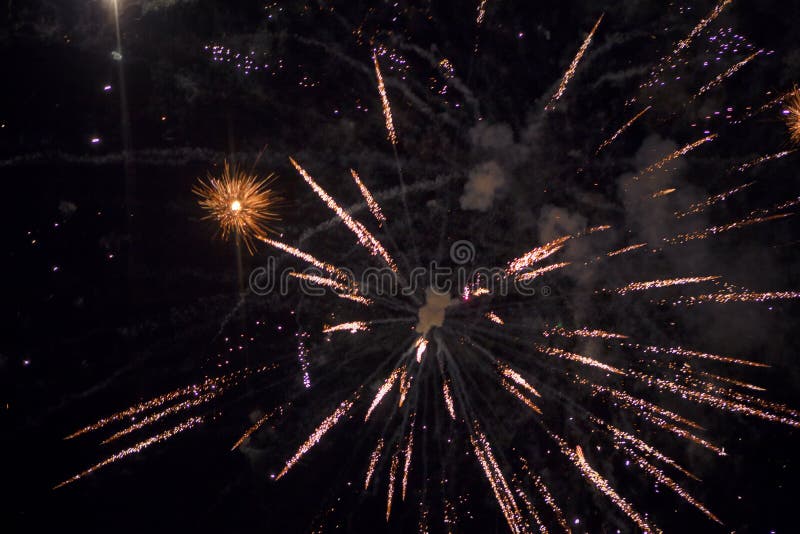 Fireworks overhead stock image. Image of height, party - 135498515