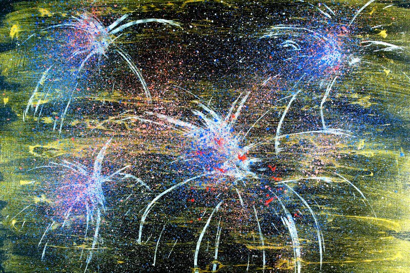 Fireworks Painting stock illustration. Illustration of modern - 28336354
