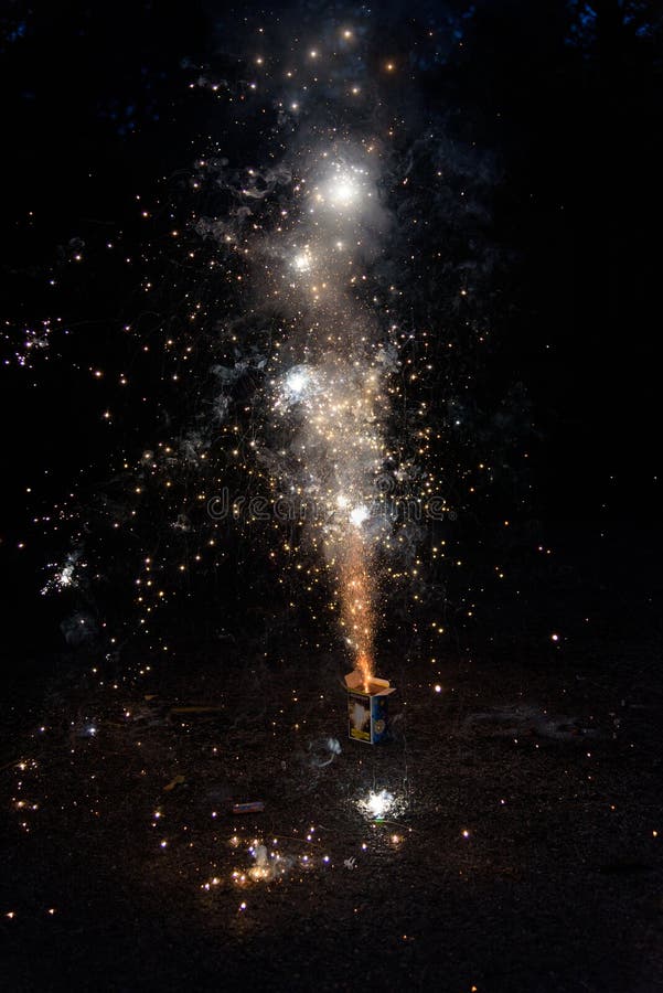 Fireworks in the Parking Lot Stock Image - Image of july, fire: 95734709