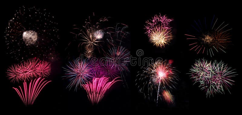 Fireworks part two stock photo. Image of year, colors - 23136562