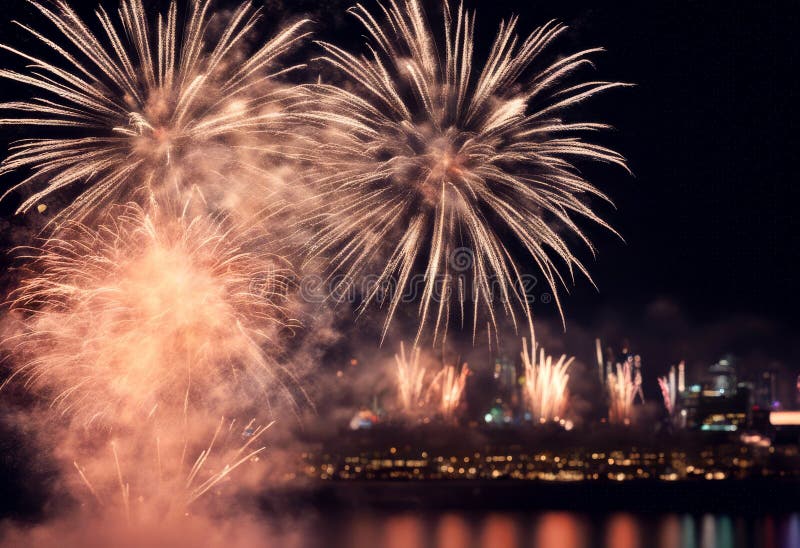 Fireworks Party Happy Year New Background Colourful 2015 Evening ...