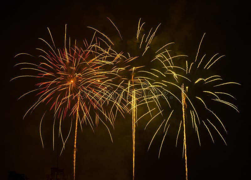 Fireworks in Patras, Peloponnese, Greece Stock Photo - Image of party ...
